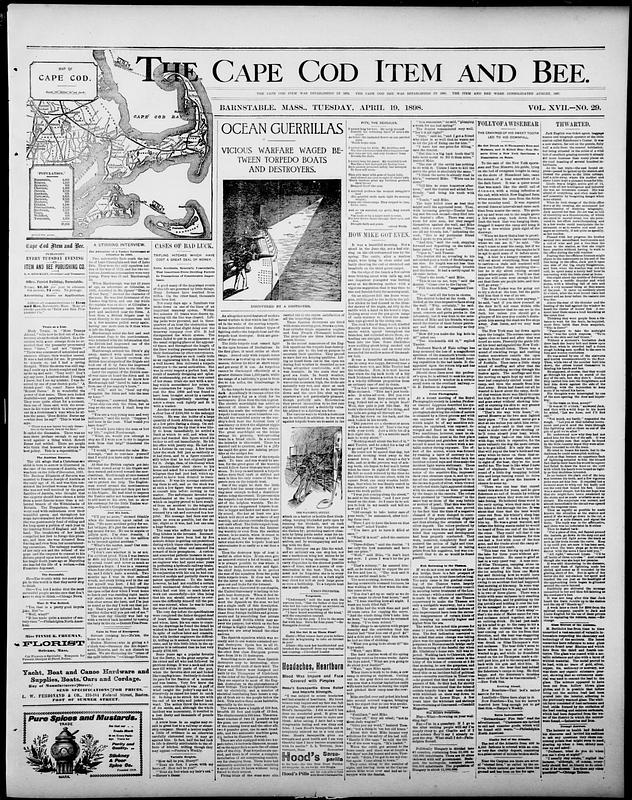 The Cape Cod Item and Bee. April 19, 1898 - Digital Commonwealth