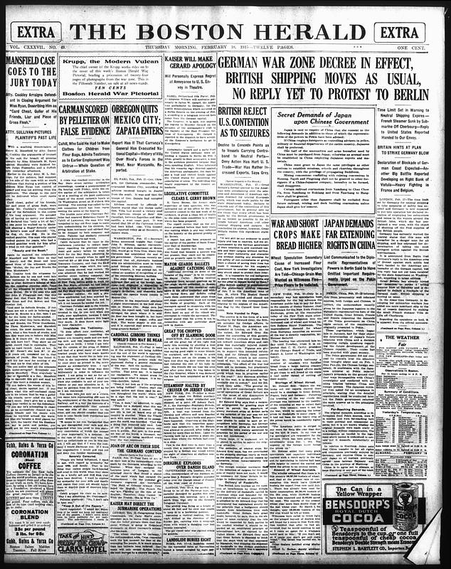 The Boston Herald. February 18, 1915 - Digital Commonwealth