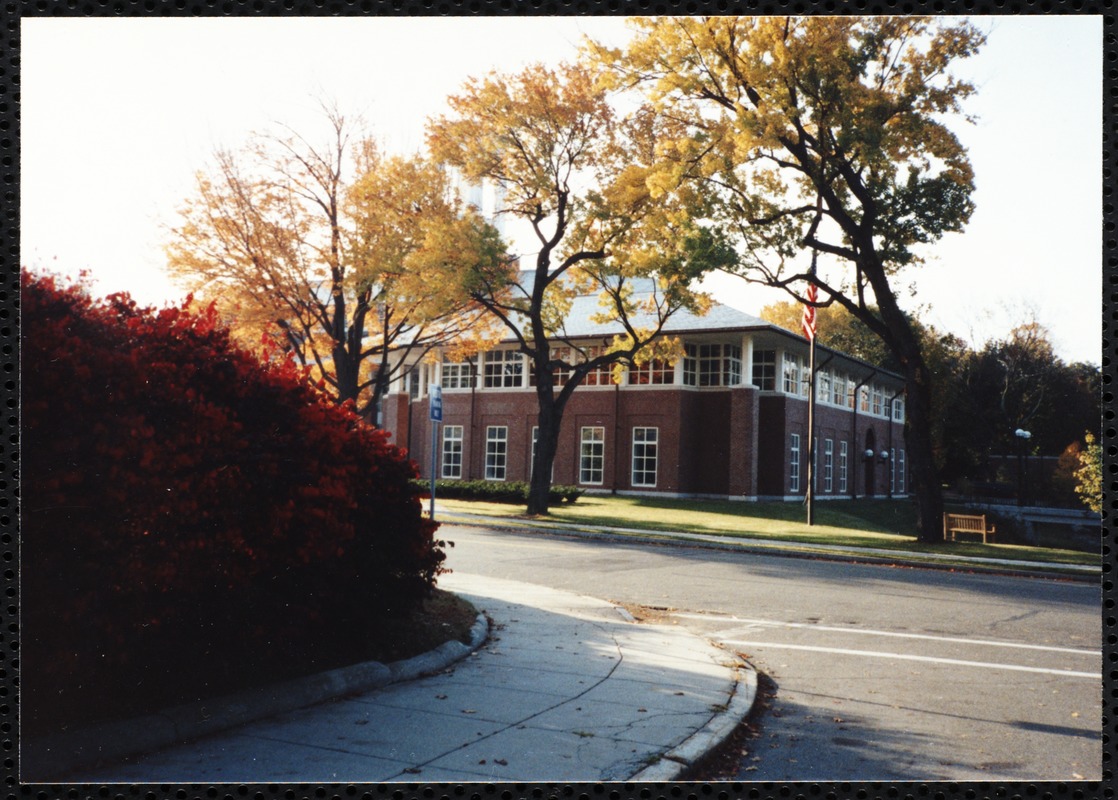 Newton Free Library, Newton, MA. Exterior view of Newton Free Library ...