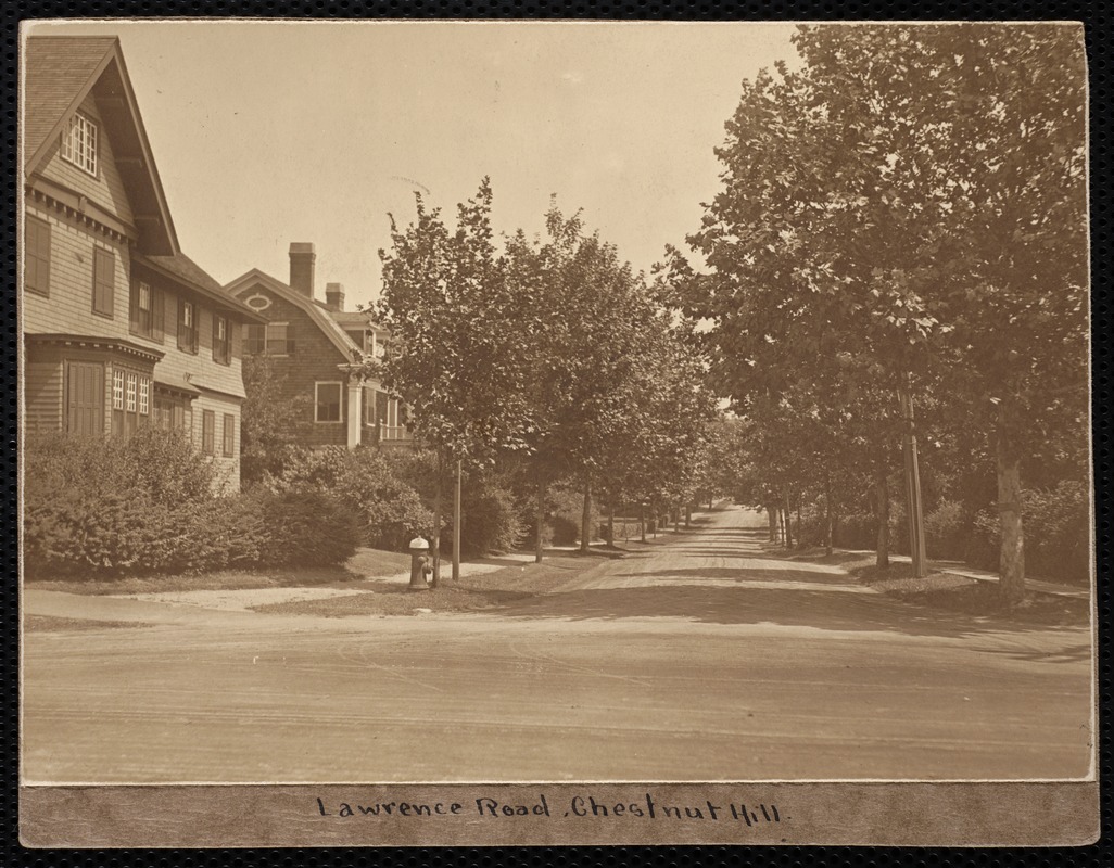 Villages of Newton, MA. Chestnut Hill. Lawrence Rd., Chestnut Hill ...