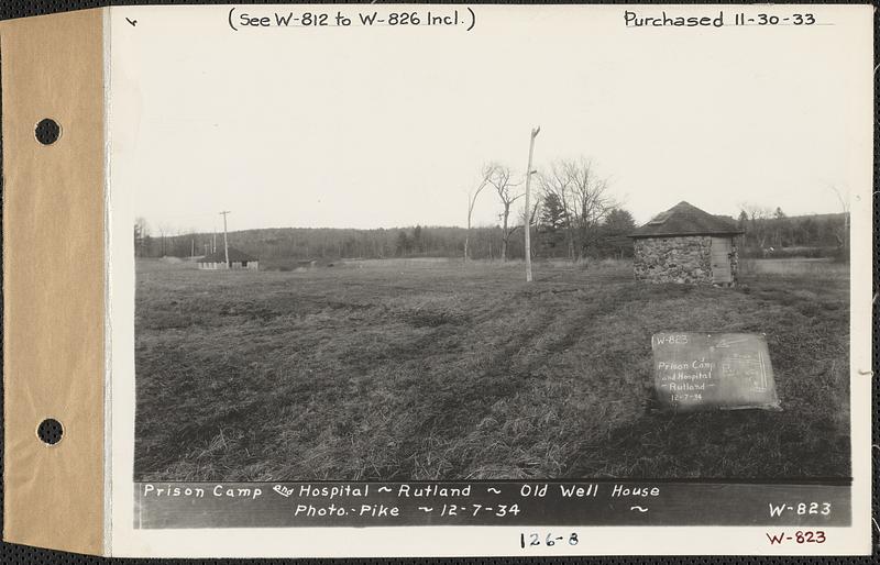 Prison Camp and Hospital, old well house, Rutland, Mass., Dec. 7, 1934 ...