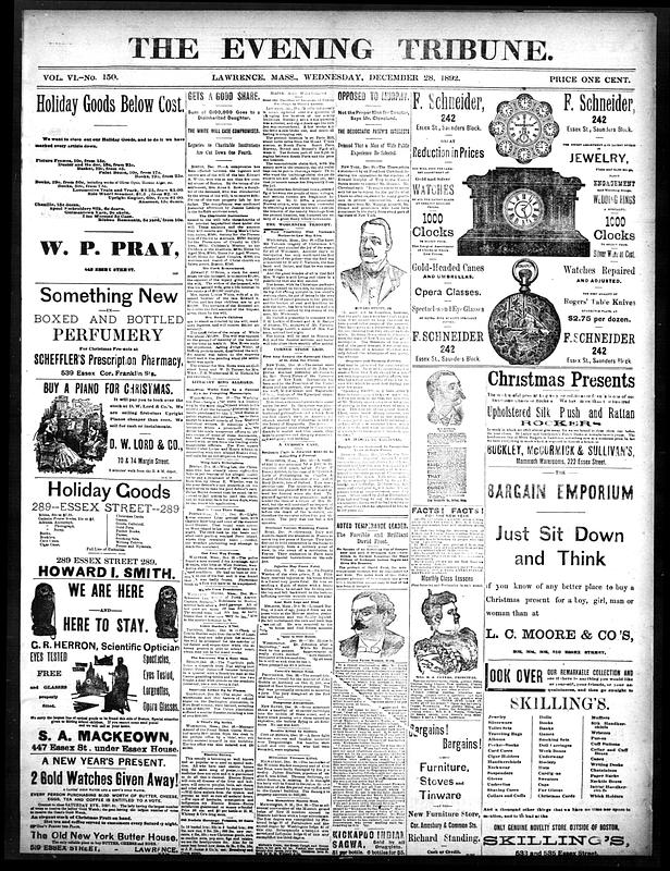 The Evening Tribune. December 28, 1892 - Digital Commonwealth