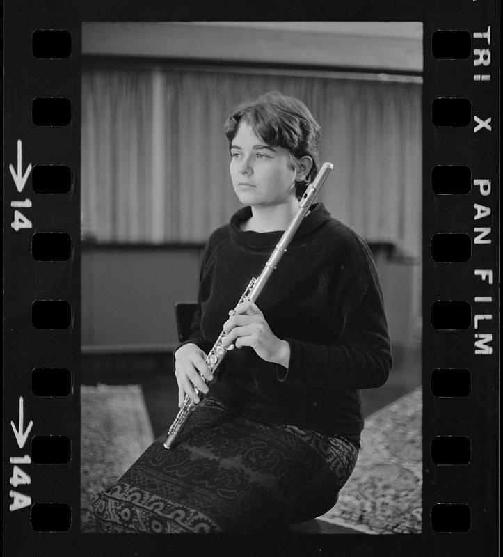 Lea Pearson with flute - Digital Commonwealth