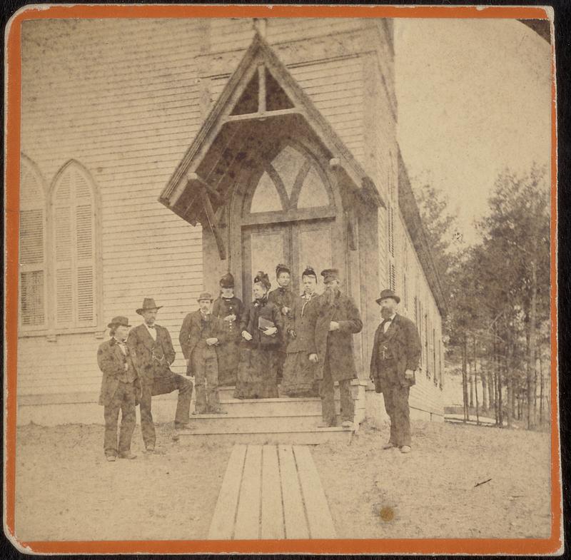 Group in front of Methodist Church - Digital Commonwealth