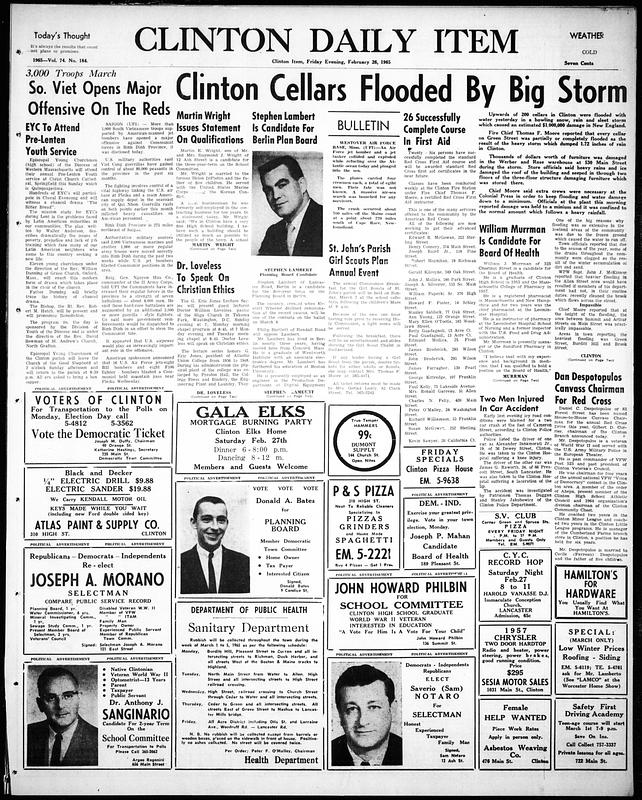 Clinton Daily Item. February 26, 1965 - Digital Commonwealth