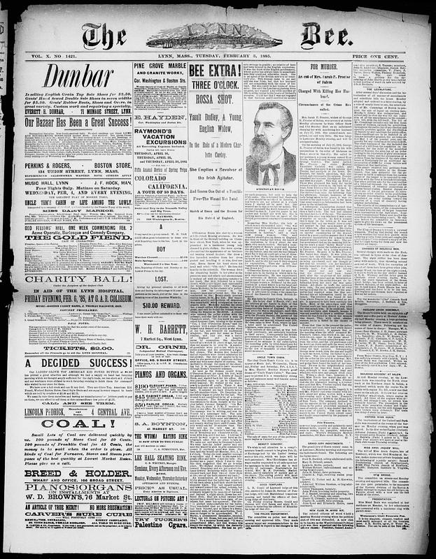 The Lynn Bee. February 03, 1885 - Digital Commonwealth