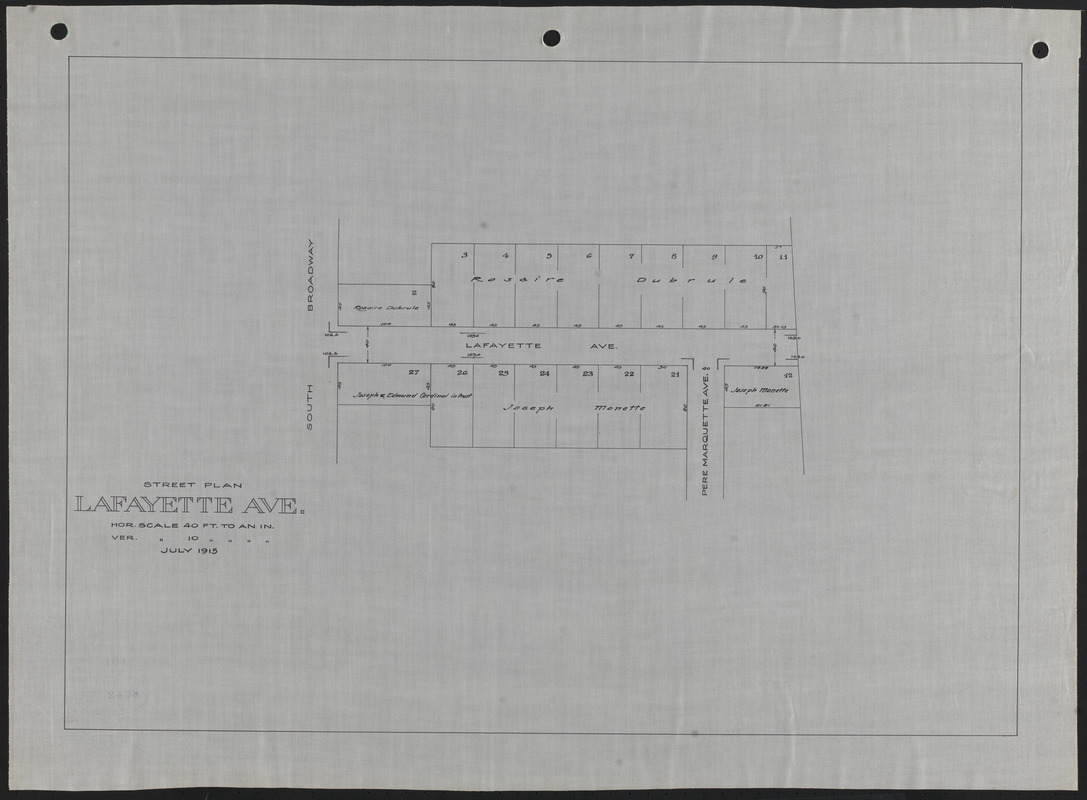 Street plan, Lafayette Ave. - Digital Commonwealth