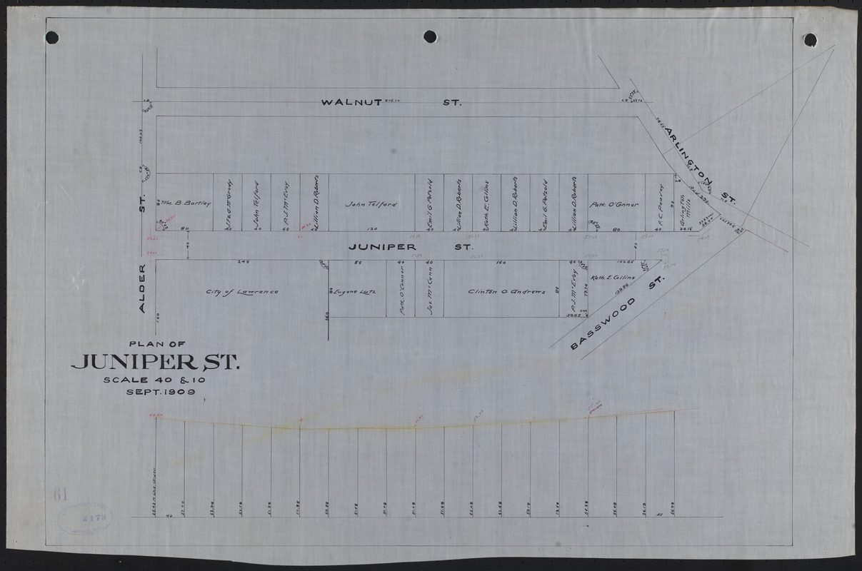 Plan of Juniper St. - Digital Commonwealth