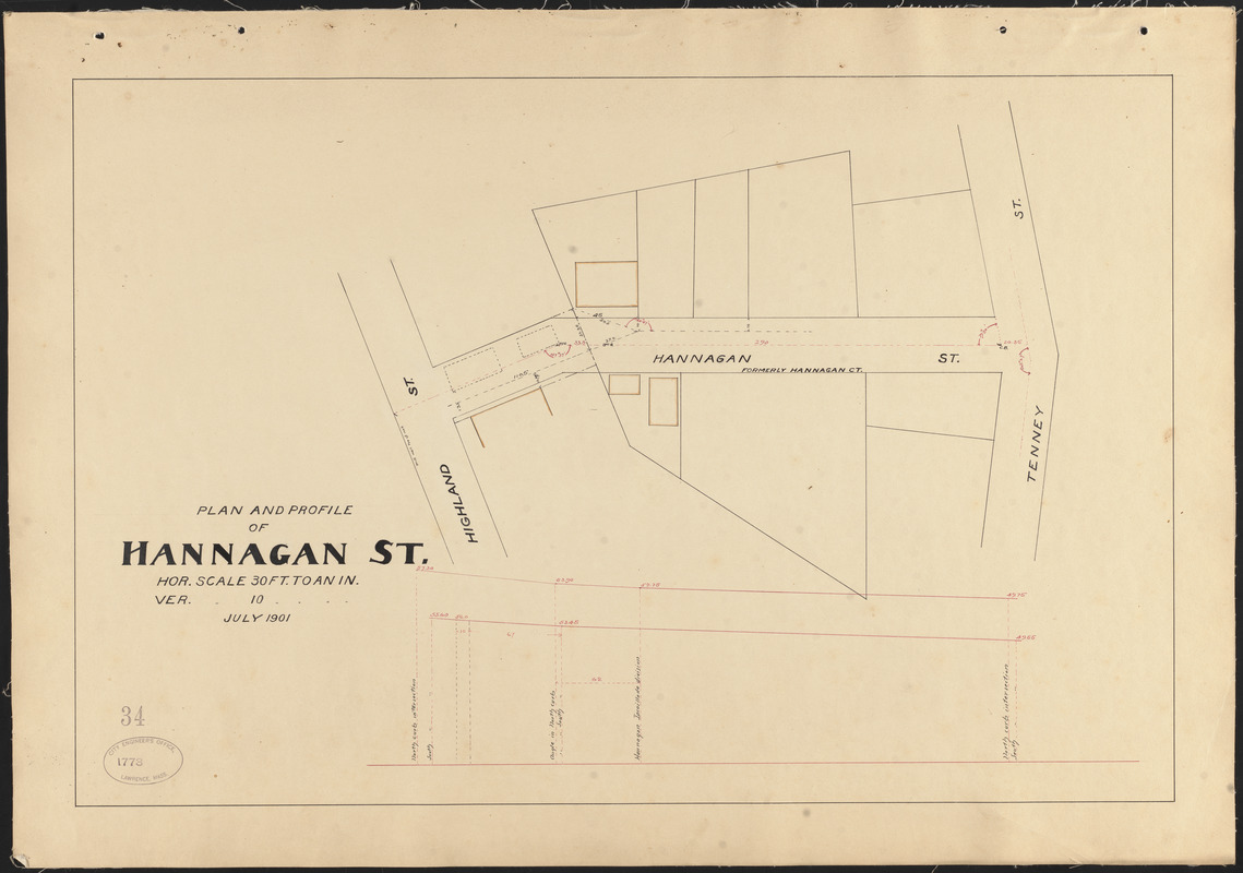 Plan and profile of Hannagan St. - Digital Commonwealth