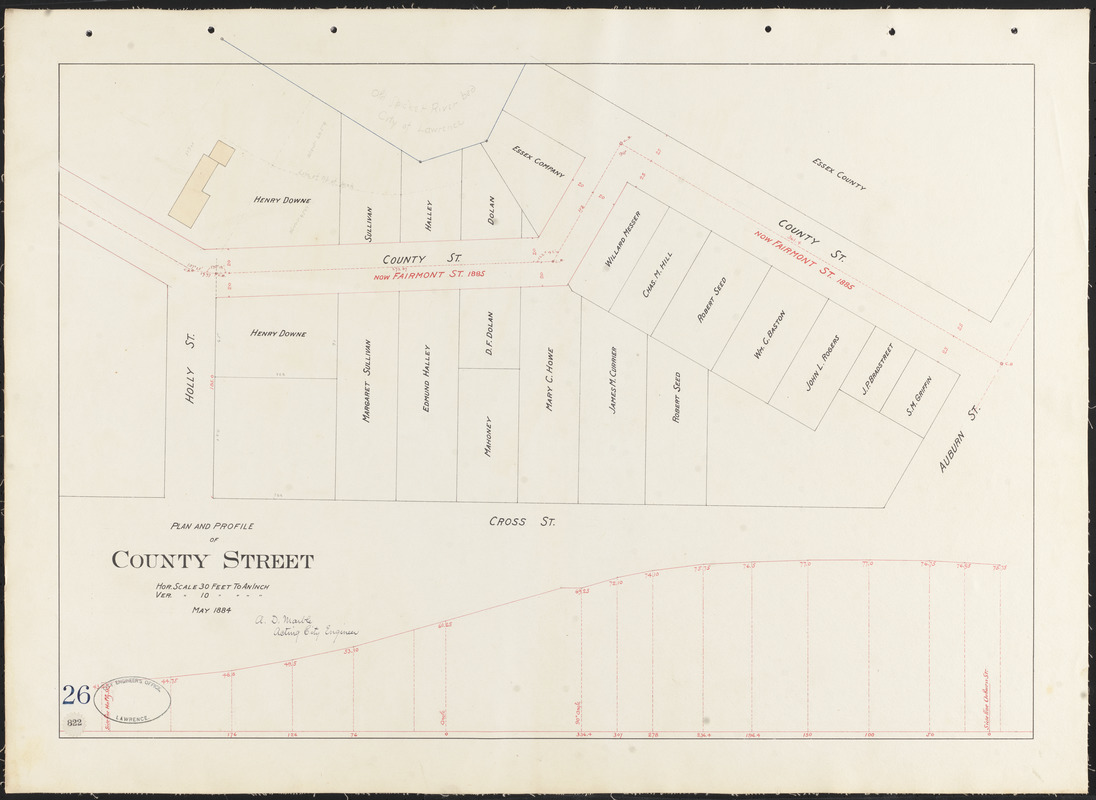 Plan and profile of County Street - Digital Commonwealth