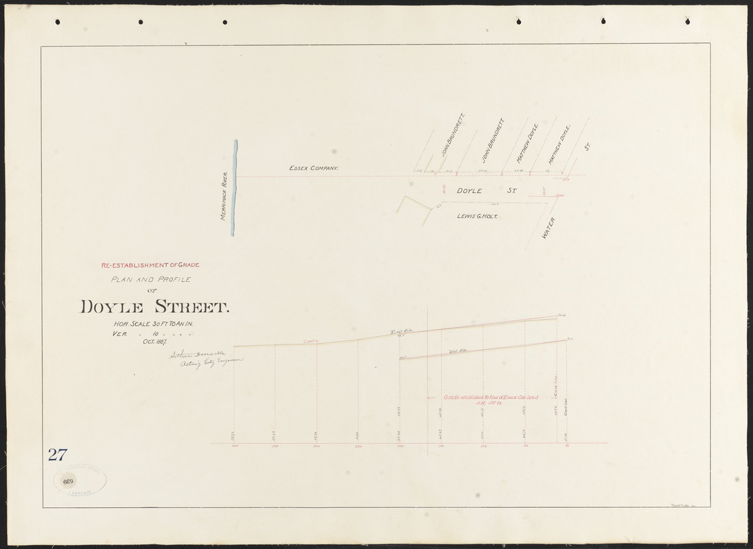 Plan and profile of Doyle Street - Digital Commonwealth
