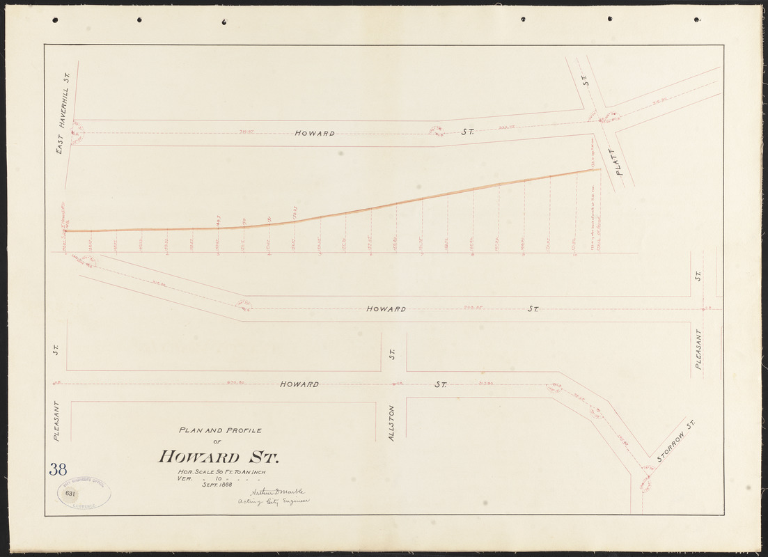 Plan and profile of Howard St. - Digital Commonwealth