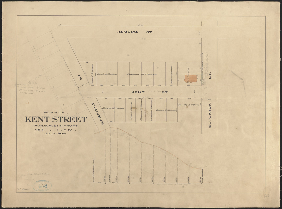 Plan of Kent Street - Digital Commonwealth
