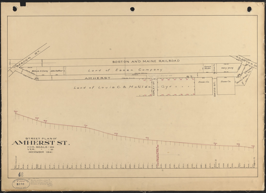 Street plan of Amherst St. - Digital Commonwealth
