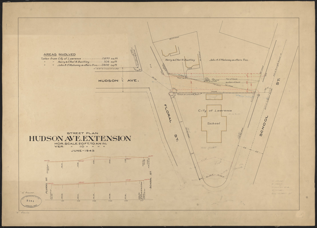 Street plan, Hudson Ave. Extension - Digital Commonwealth