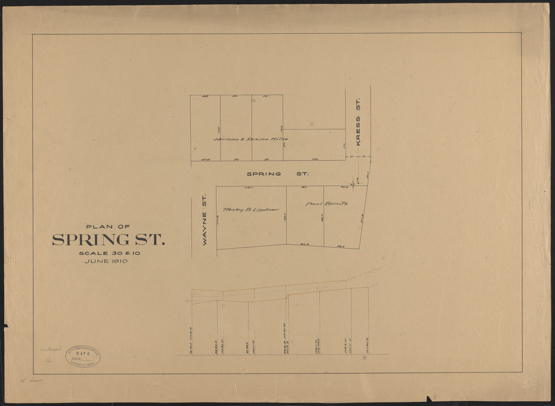 Plan of Spring St. - Digital Commonwealth