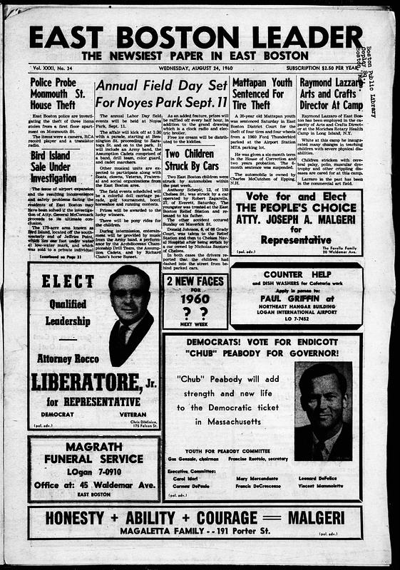 East Boston Leader. August 24, 1960 - Digital Commonwealth