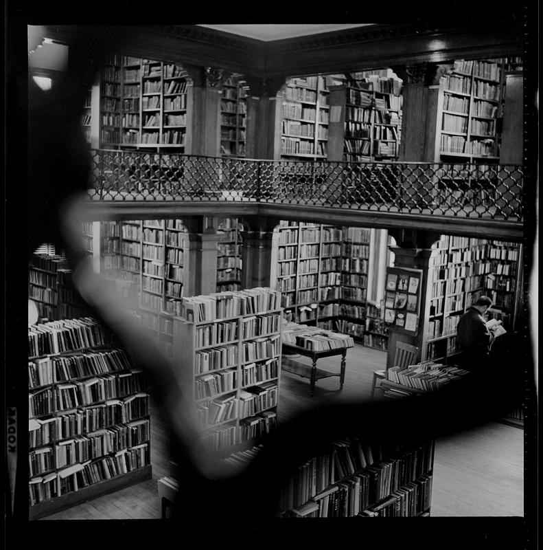 NBPT library circular staircase - Digital Commonwealth