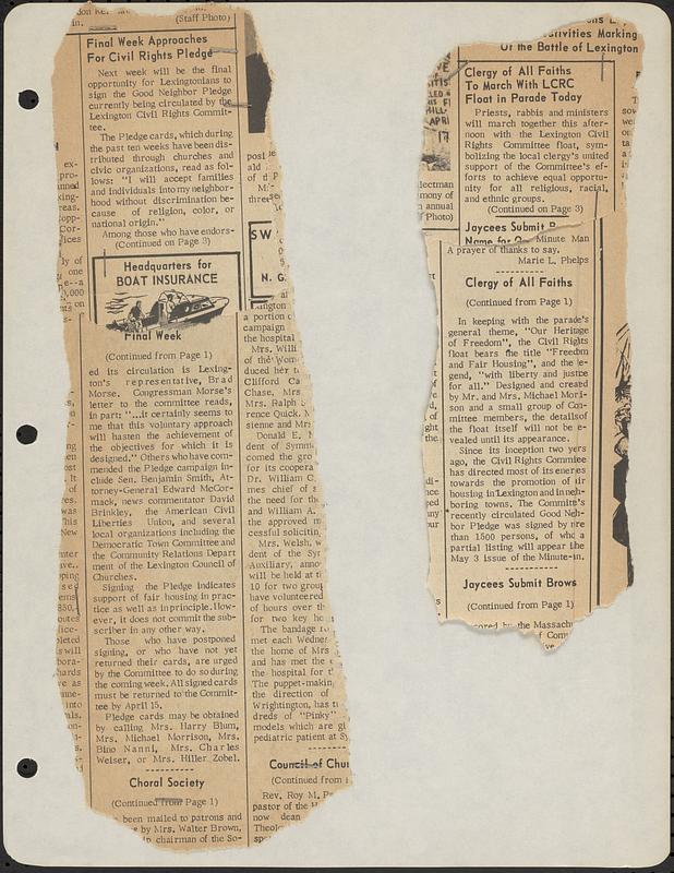 Newspaper clippings - Digital Commonwealth