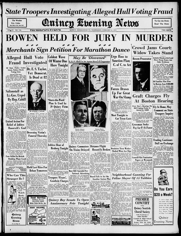 Quincy Evening News. February 08, 1933 - Digital Commonwealth