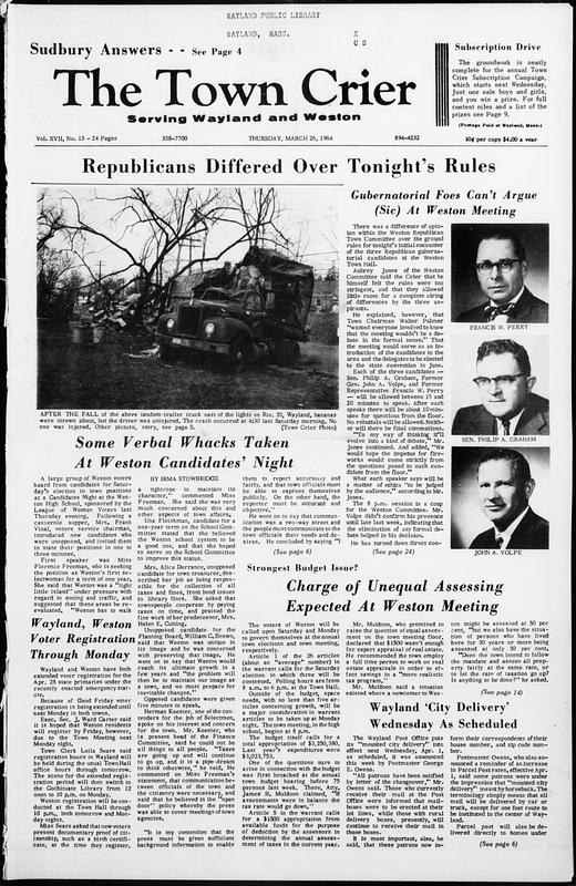 The Town Crier. March 26, 1964 - Digital Commonwealth