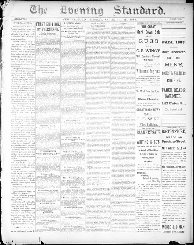 Evening Standard. September 25, 1888 - Digital Commonwealth
