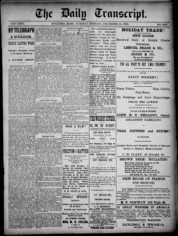 The Daily Transcript. December 10, 1889 - Digital Commonwealth