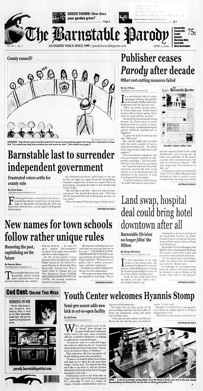 Barnstable Patriot. April 01, 2009 - Digital Commonwealth
