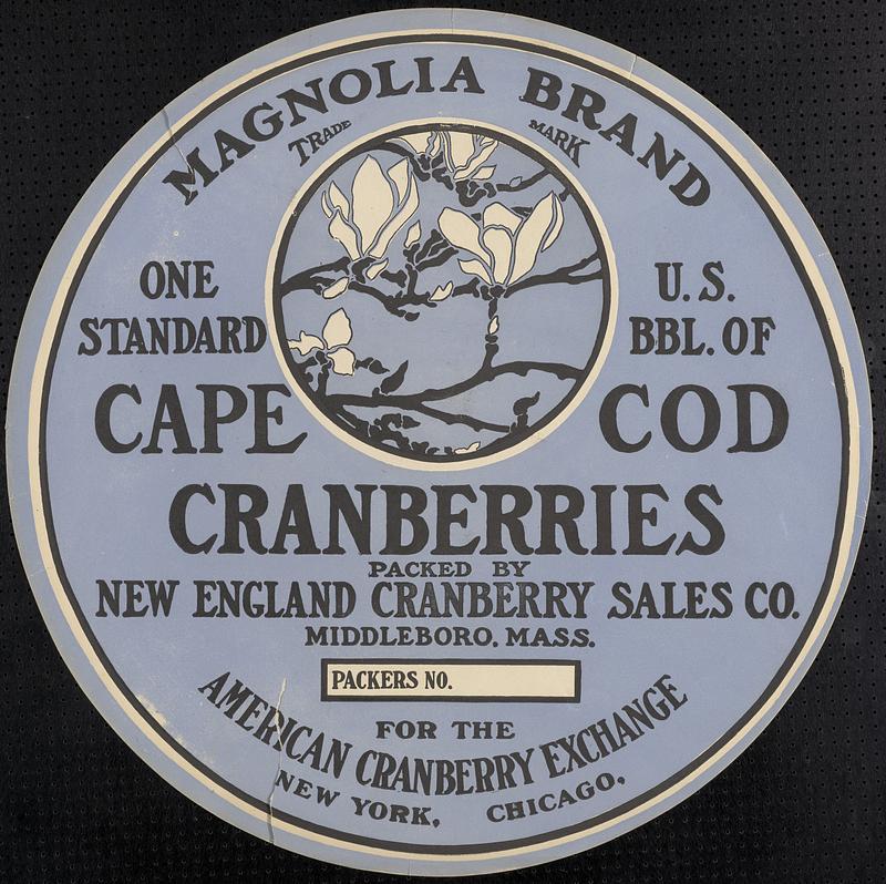 Magnolia Brand Cape Cod Cranberries 100 lb. Barrel Label - Digital ...