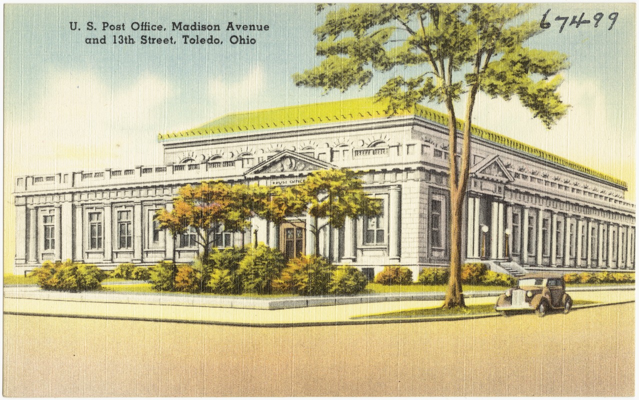 U.S. Post Office, Madison Avenue and 13th Street, Toledo, Ohio ...