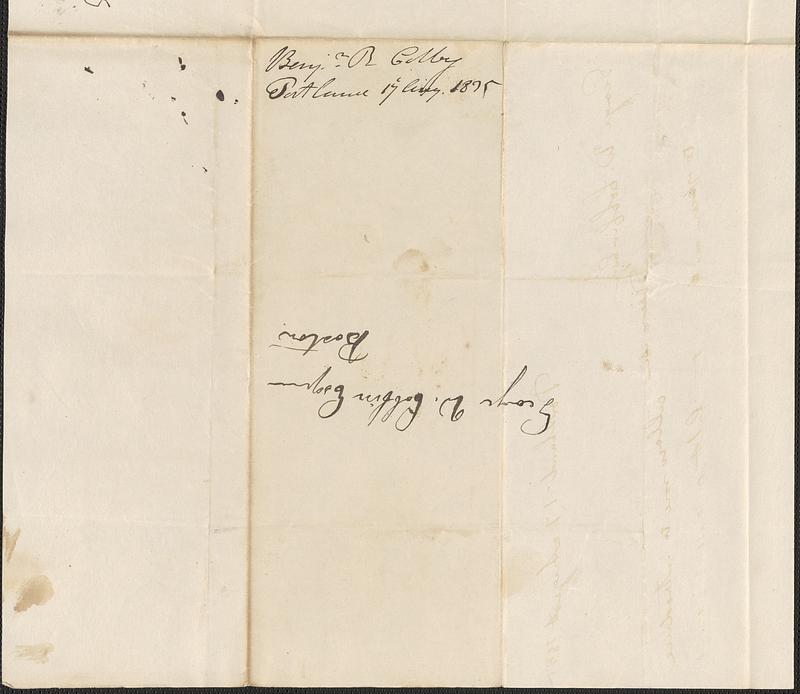 Benjamin B. Colby to George Coffin, 17 August 1835 - Digital Commonwealth