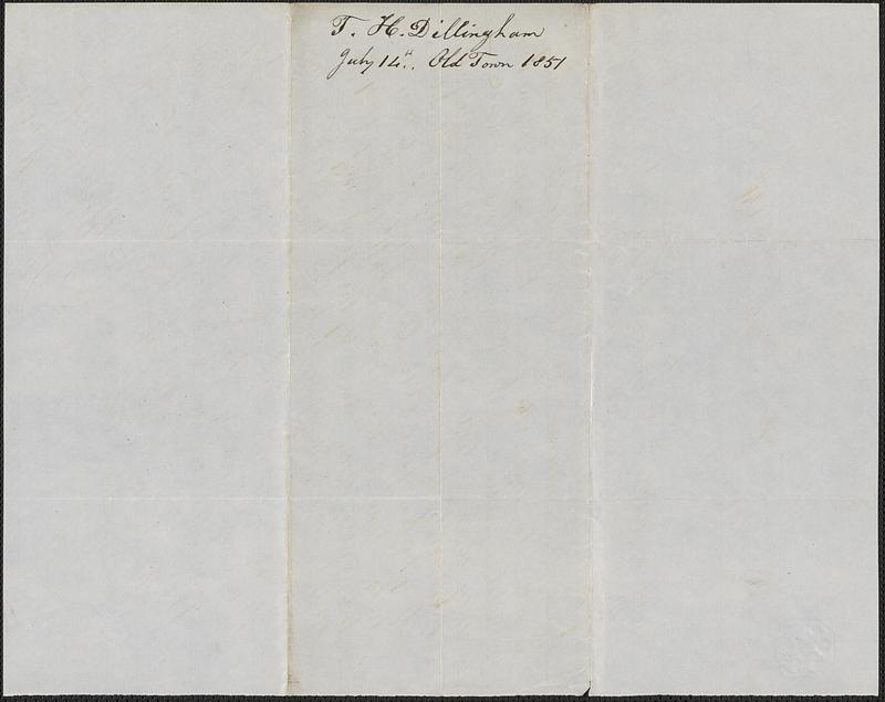 T. H. Dillingham to George Coffin, 14 July 1851 - Digital Commonwealth