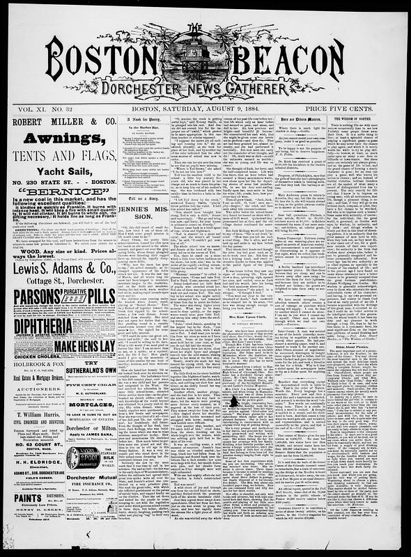 The Boston Beacon and Dorchester News Gatherer. August 09, 1884 ...