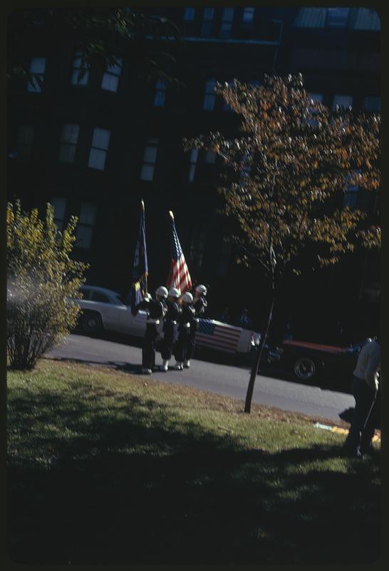 Flag bearers, Boston Columbus Day Parade 1973 - Digital Commonwealth