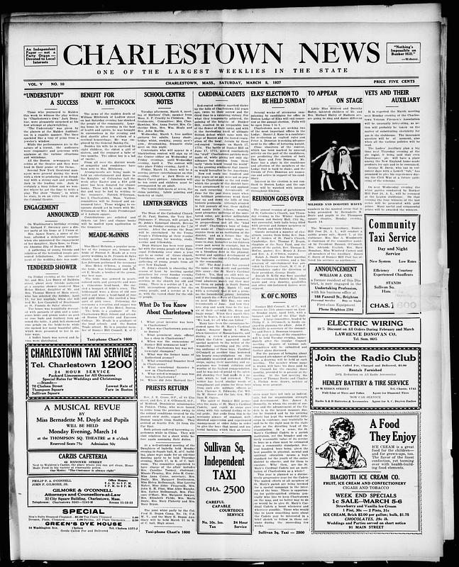 The Charlestown News. March 05, 1927 - Digital Commonwealth