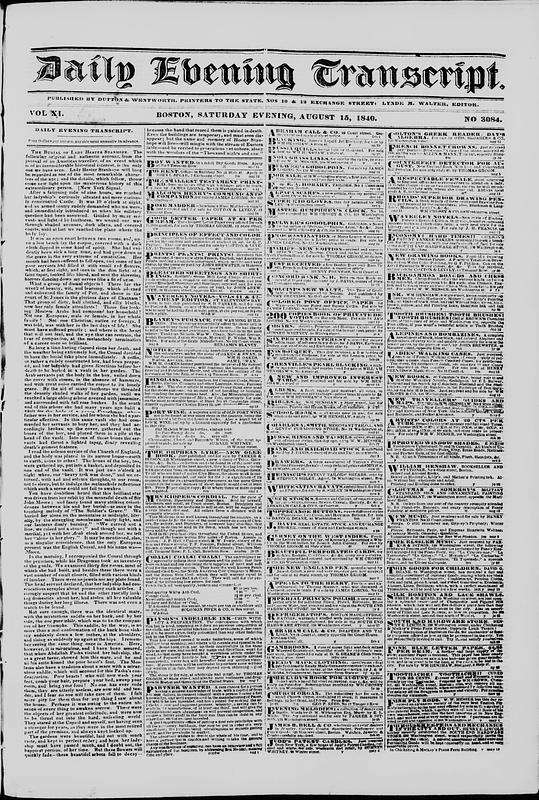 Daily Evening Transcript - Digital Commonwealth