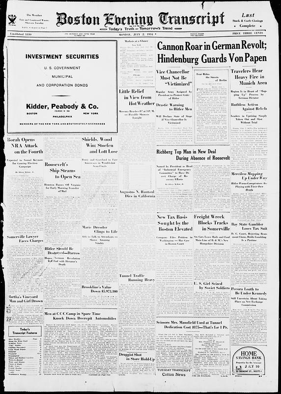 Boston Evening Transcript. July 02, 1934 - Digital Commonwealth