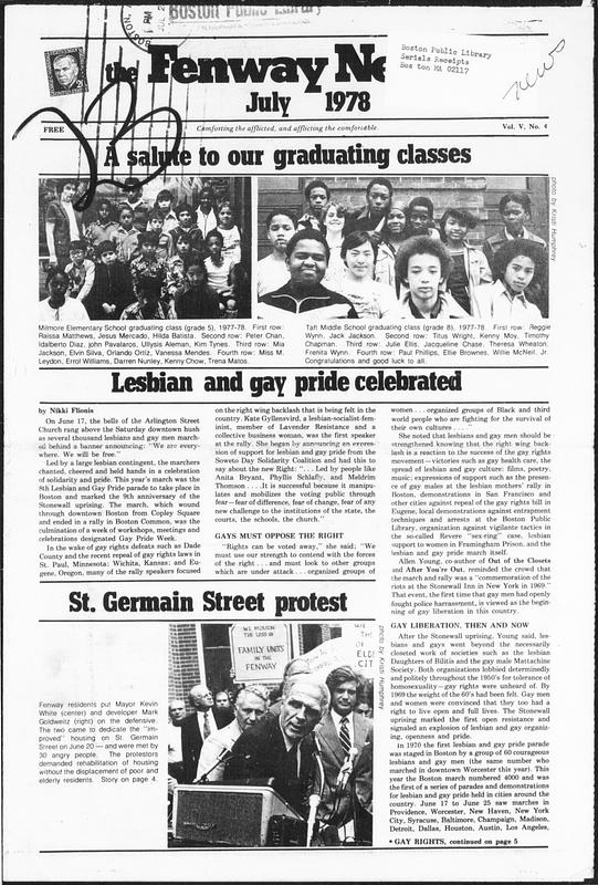 The Fenway News. July 01, 1978 - Digital Commonwealth