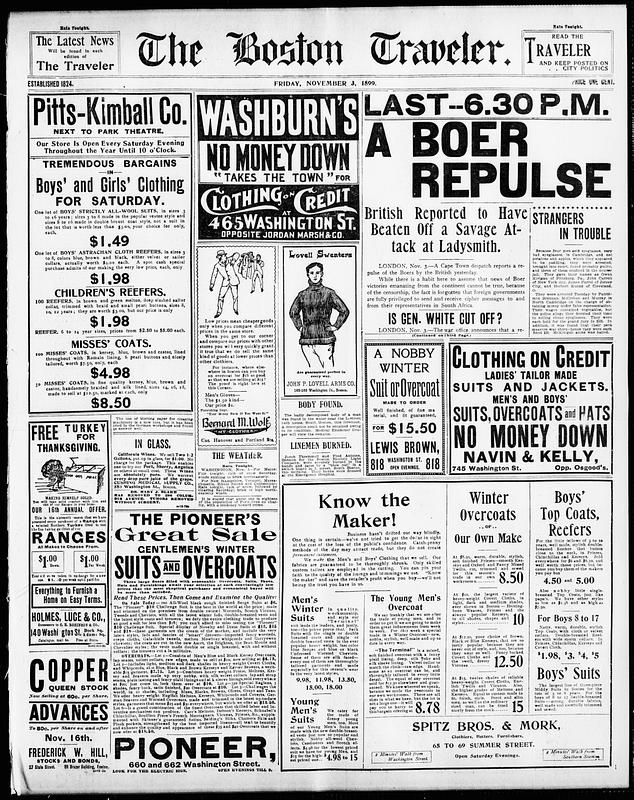 The Boston Traveler. November 03, 1899 - Digital Commonwealth