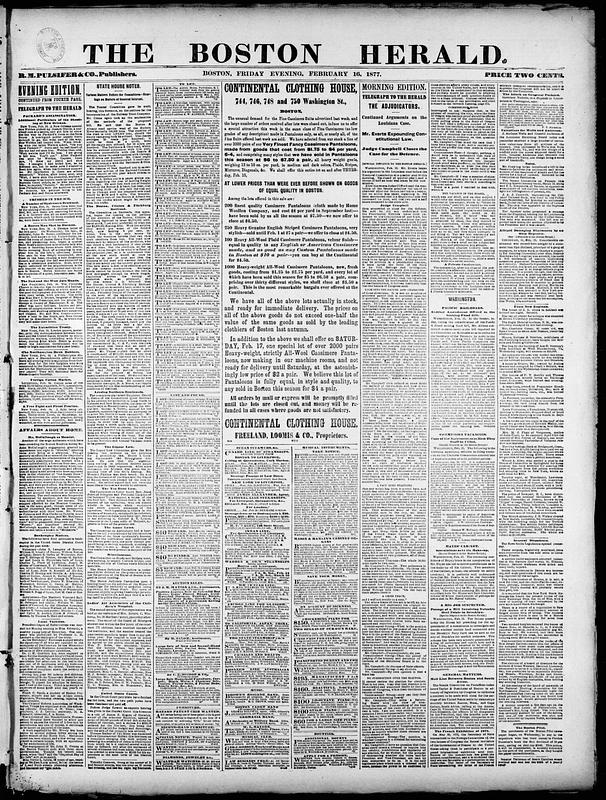 The Boston Herald. February 16, 1877 - Digital Commonwealth
