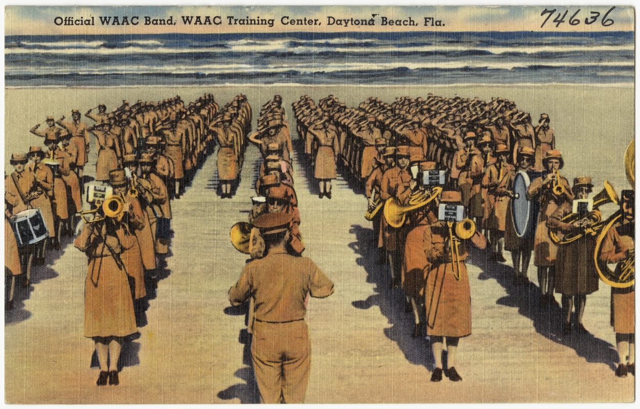 Official WAAC band, WAAC training center, Daytona Beach, Florida ...