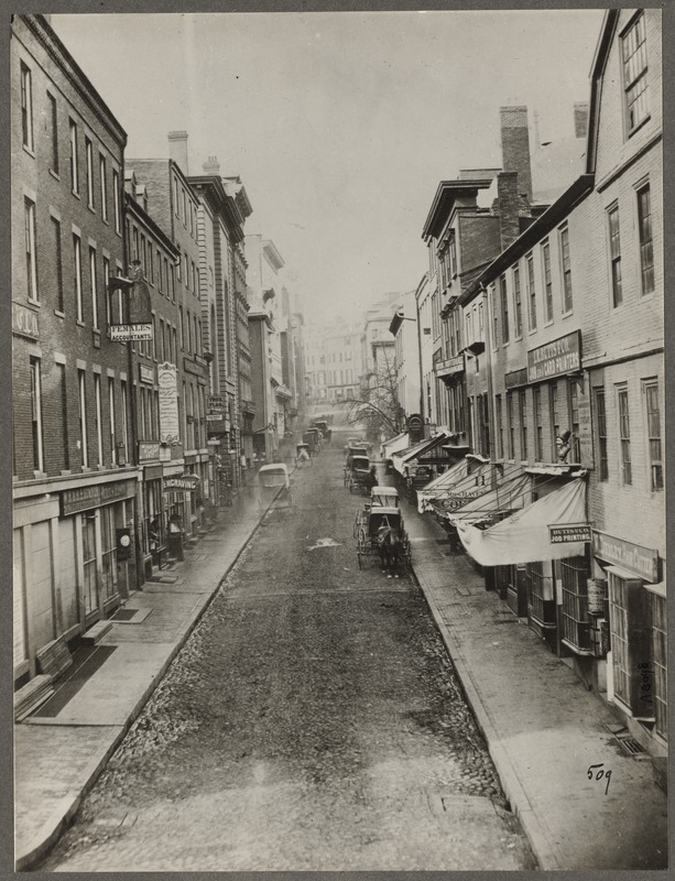 School Street, about 1860 - Digital Commonwealth