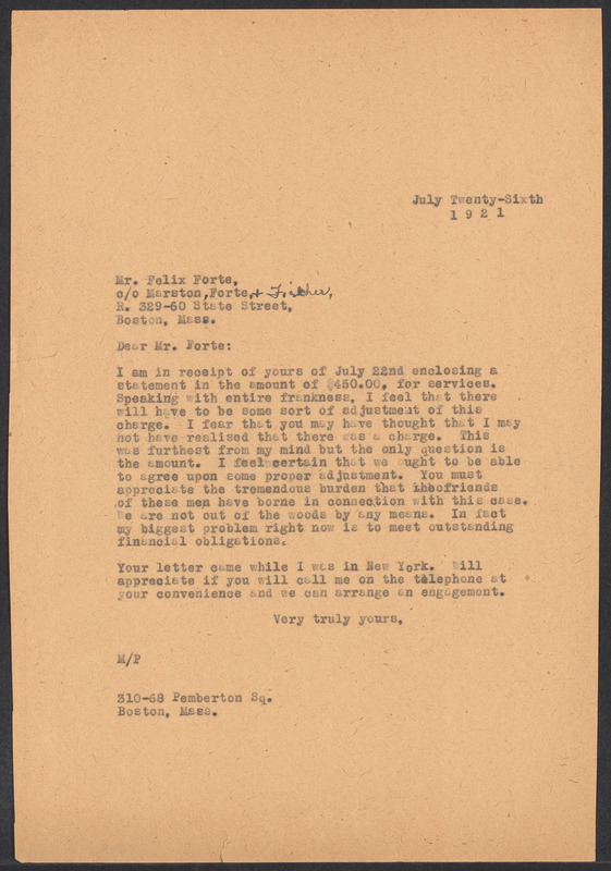 Sacco-Vanzetti Case Records, 1920-1928. Correspondence. Sacco-Vanzetti ...