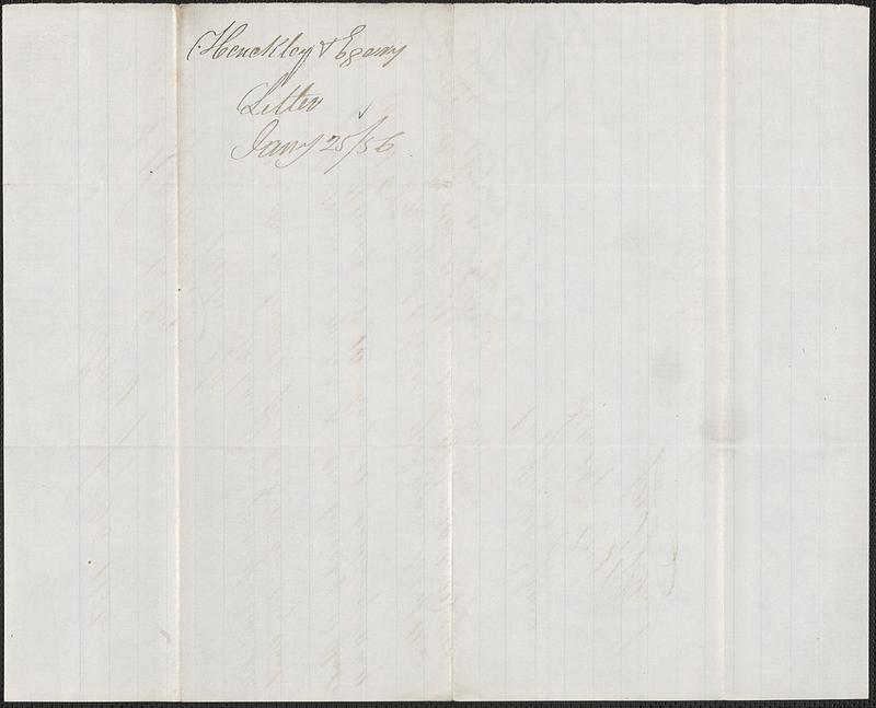 Hinckley and Egery to W. A. Harrington, 25 January 1856 - Digital ...