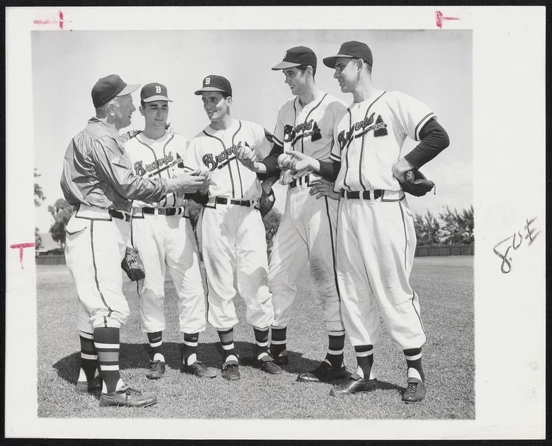 Present Arms, Baseball Style – Manager Charley Grimm of the Braves ...