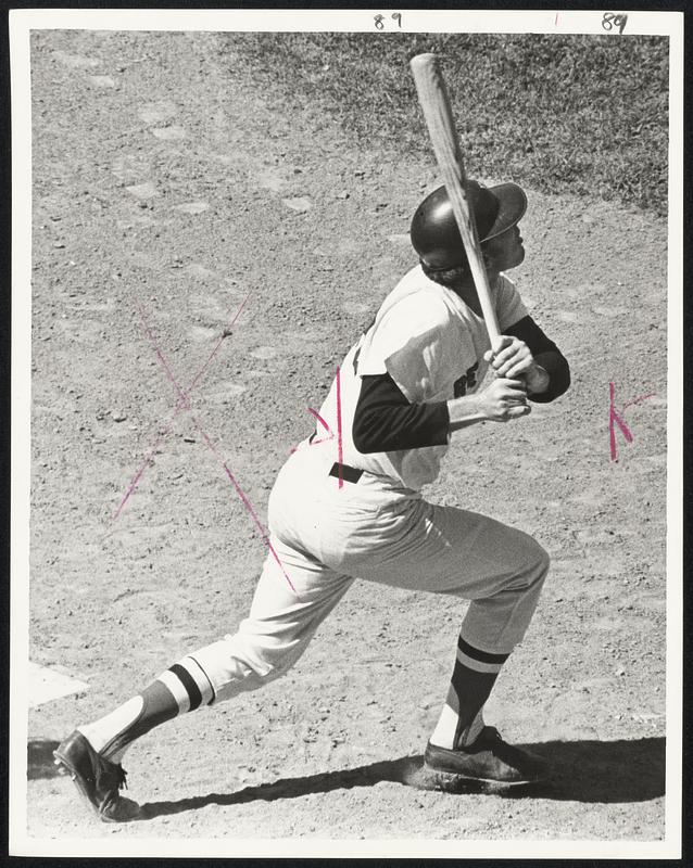Winning Pitcher Gary Peters scores Jerry Moses from second base with ...