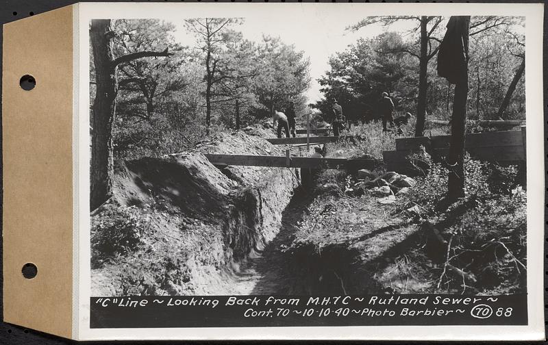 Contract No. 70, WPA Sewer Construction, Rutland, "C" line, looking ...