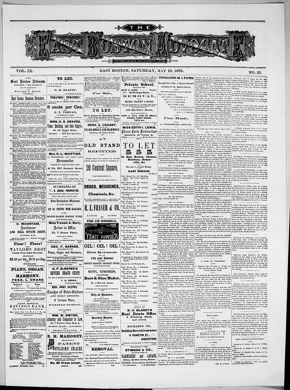 The East Boston Advocate. May 18, 1878 - Digital Commonwealth