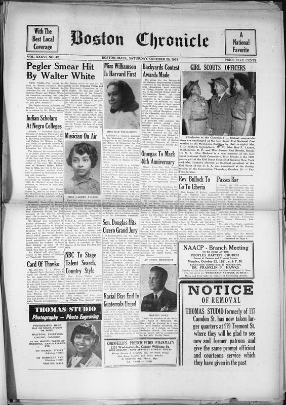 Boston Chronicle. October 20, 1951 - Digital Commonwealth