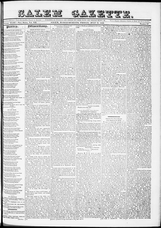 The Salem Gazette. July 17, 1829 - Digital Commonwealth